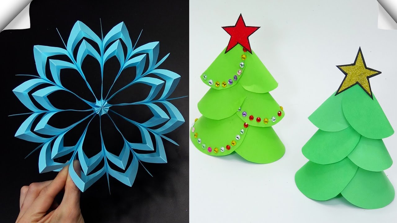 4 Diy Christmas Easy Paper Crafts Youtube