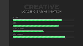 Loading Animation Using Html Css Javascript Animated Progress Bar