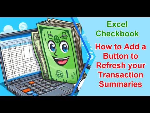 Basic Excel Checkbook Add A Button Macro To Refresh Youtube