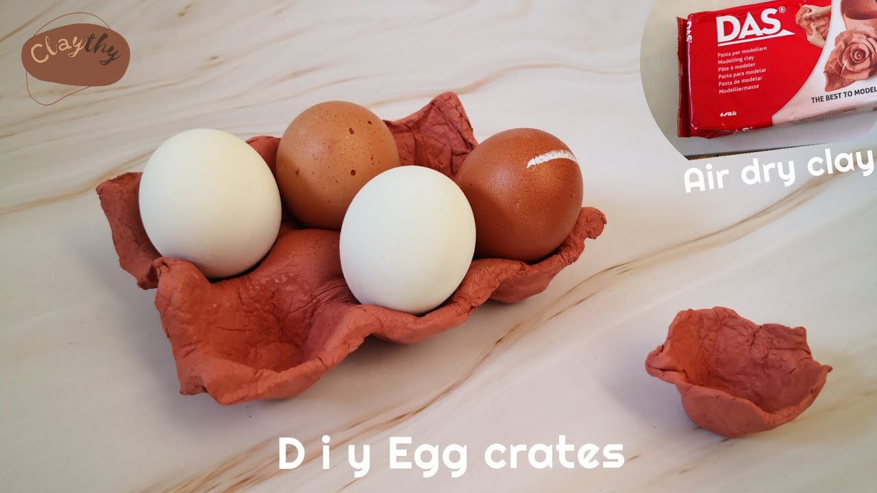 Diy Egg Tray Air Dry Clay Egg Crates Its It Crafts Youtube