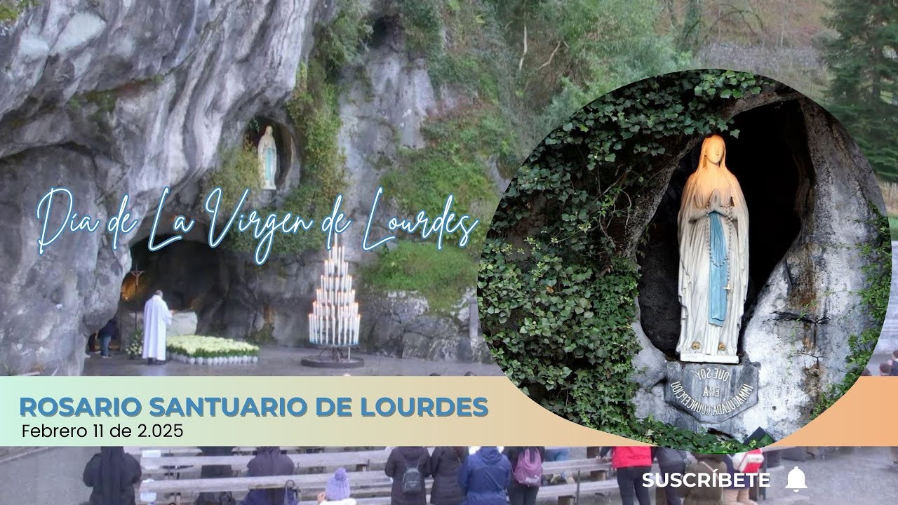 源rosario Desde La Gruta De Lourdes En Espaﾃｱol Fiesta De La Virgen De