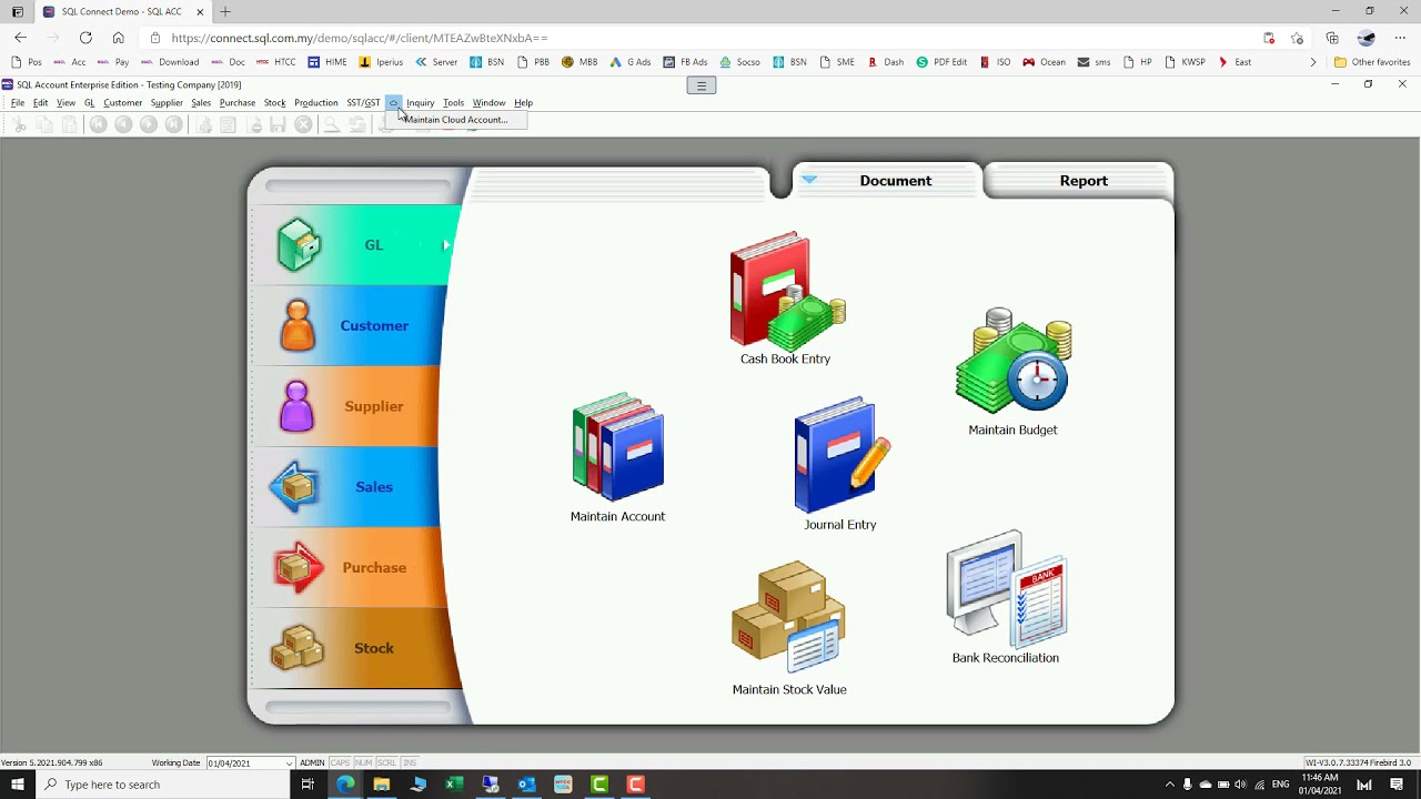 Sql Account Demo Features Youtube