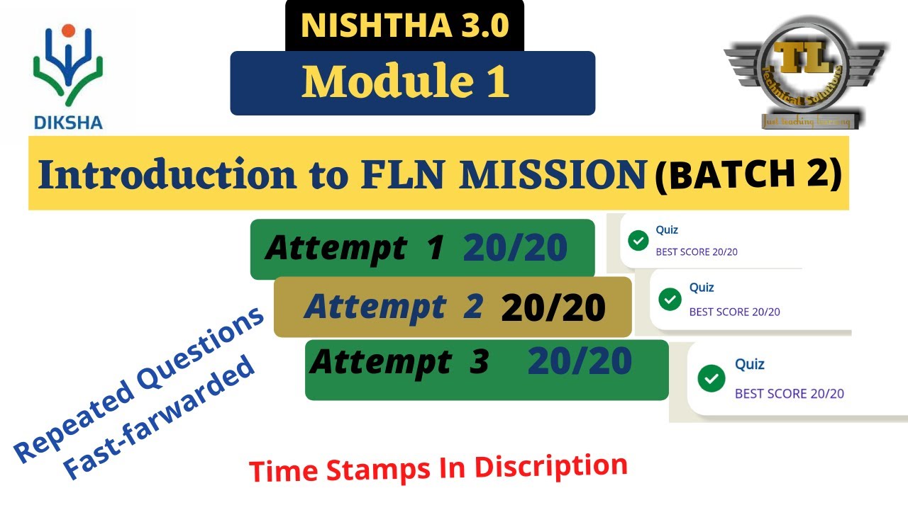 Nishtha 3 0 Module 1 Answers Introduction To Fln Mission Batch 2