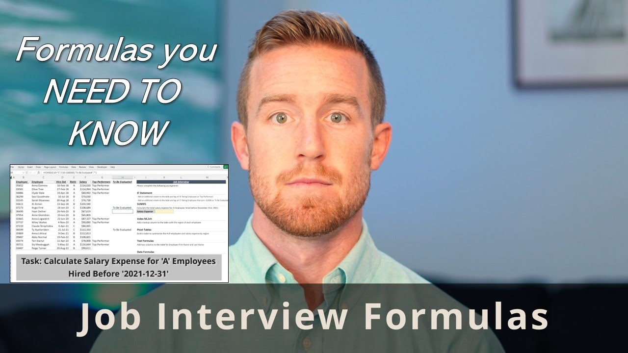 Formulas For Job Interview Youtube