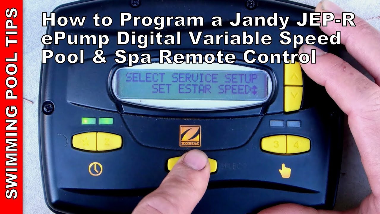How To Program A Jandy Jep R Variable Speed Pump Controller Youtube