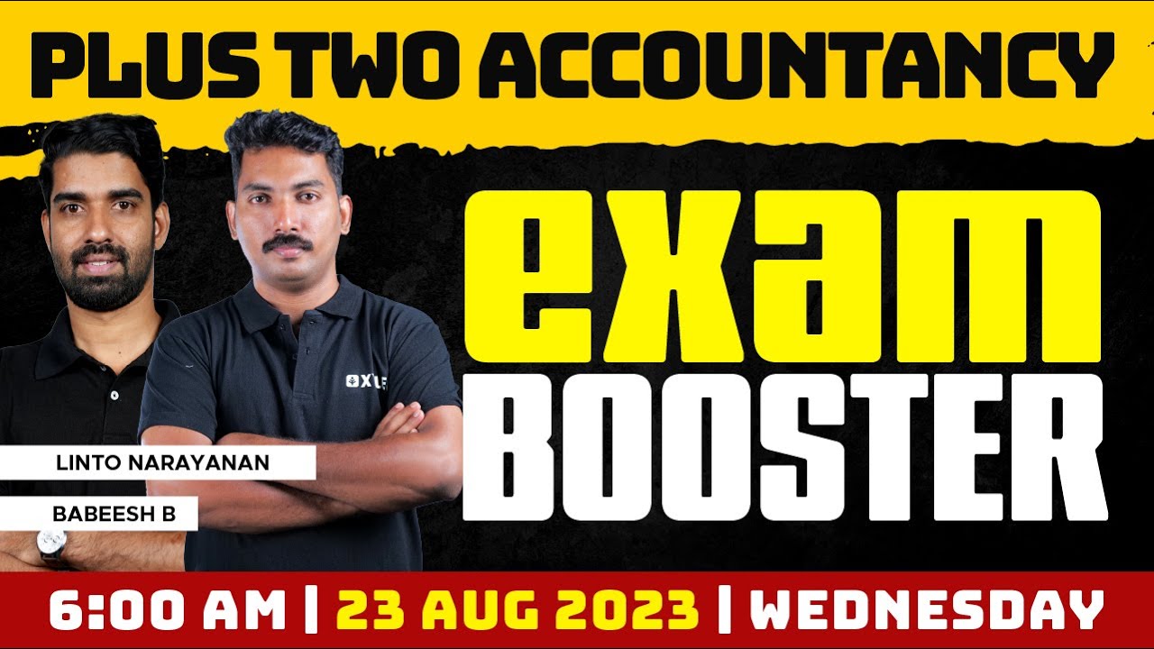 Plus Two Accountancy Exam Booster Xylem 2 Commerce Youtube