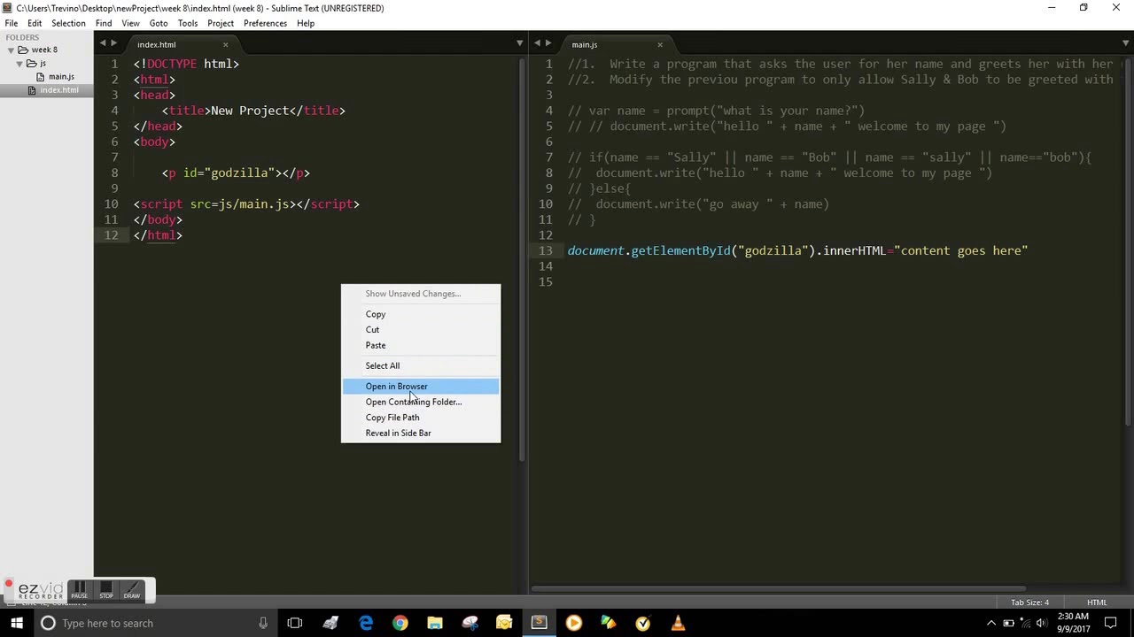 Tutorial Javascript Get Element By Id Youtube