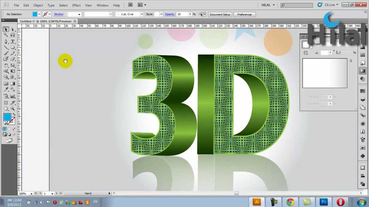 3d Type Illustrator Okecn