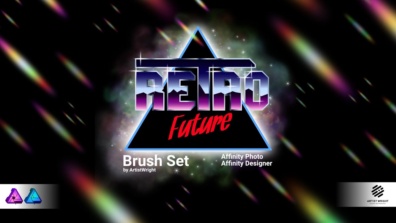 Affinity Photo And Affinity Designer Retro Future Brush Pack Youtube