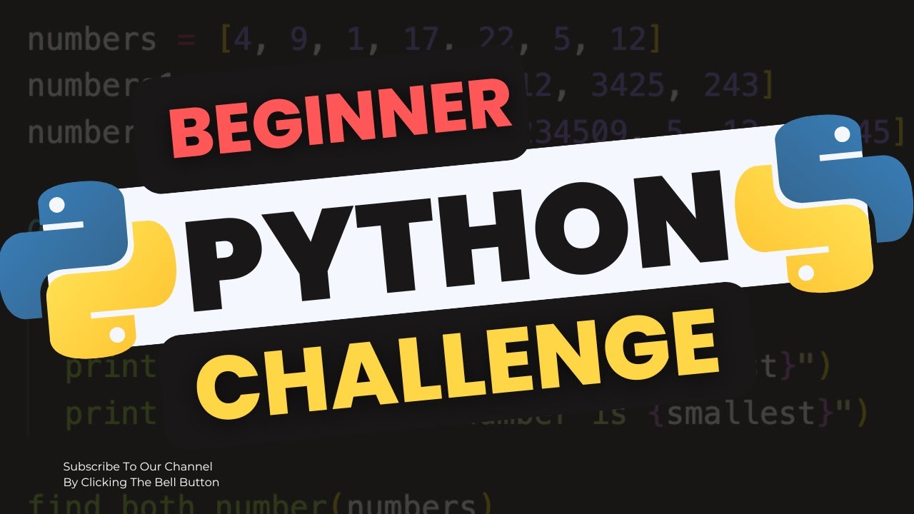 Python Easy Code Challenge Beginner Python Tutorial Youtube