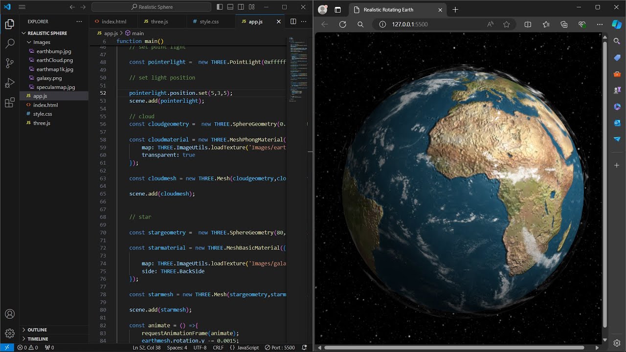How To Create Animated Rotating Sphere With Webgl And Using Css