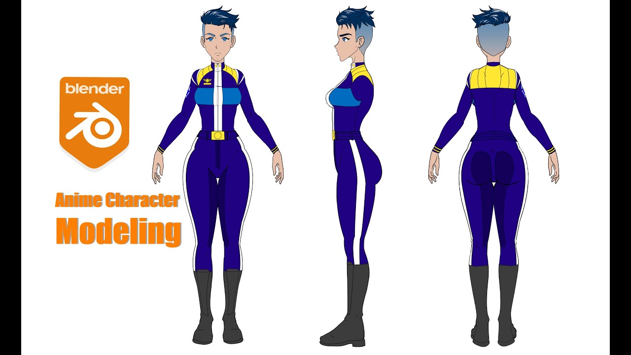 Blender Anime Character Modeling Timelapse Shionmgr Youtube