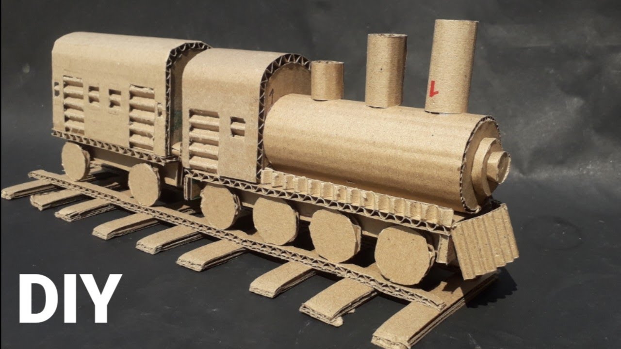 How To Make A Cardboard Train At Home Easy Diy Youtube