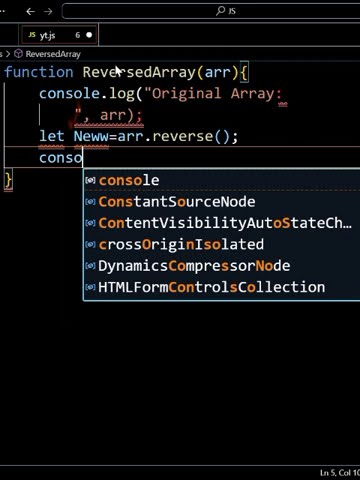 Reverse An Array In Javascript Using Function And Loop Javascript