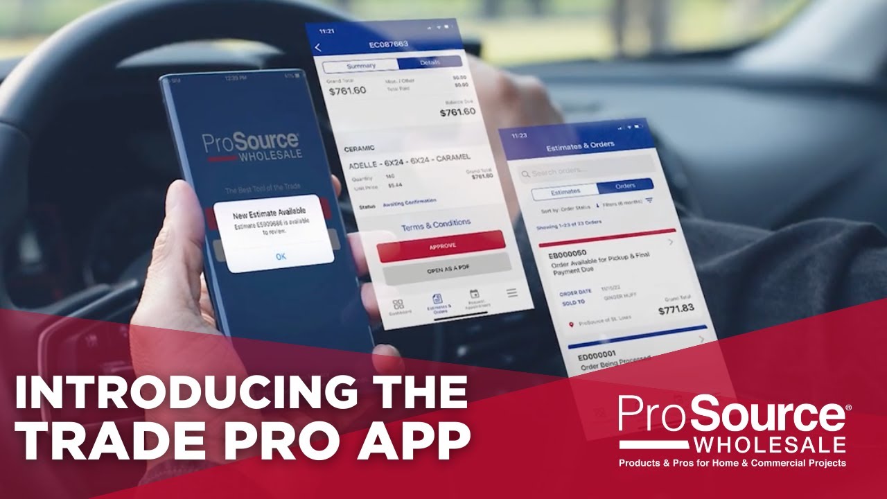 Introducing The Trade Pro App By Prosource Wholesale Youtube