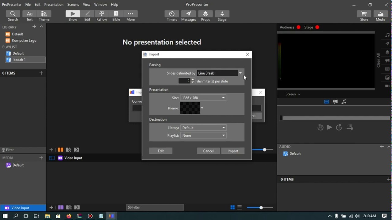 Tutorial Propresenter Part 1 Memasukkan Lirik Memberi Backround Dan