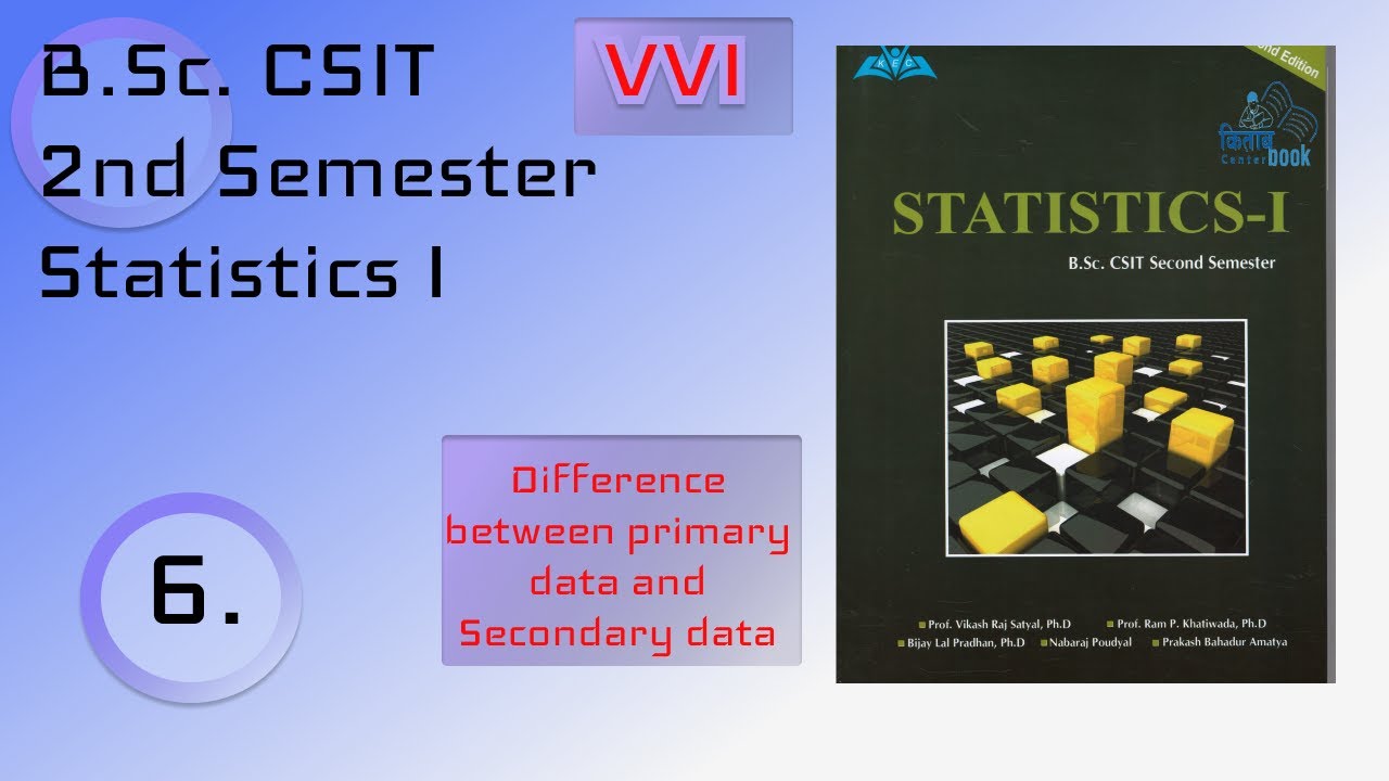 Primary And Secondary Data In Statistics