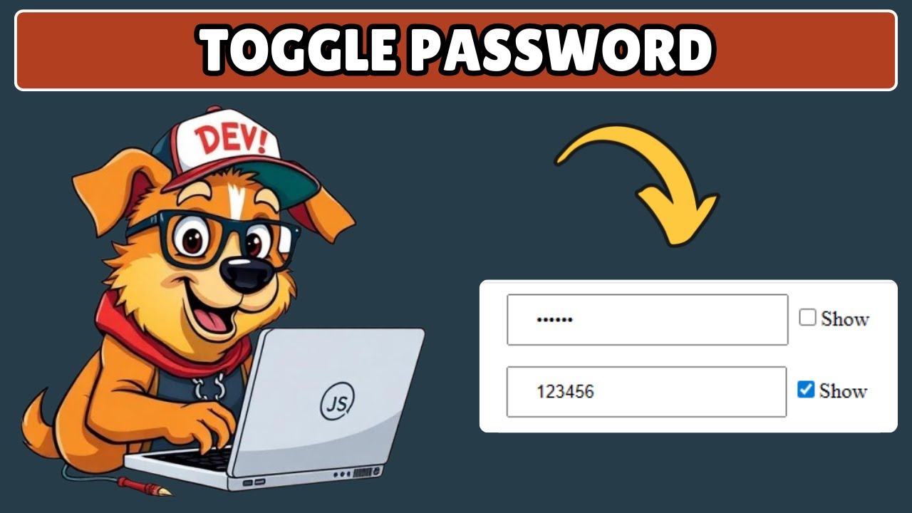 How To Toggle Password Visibility Using Javascript Youtube