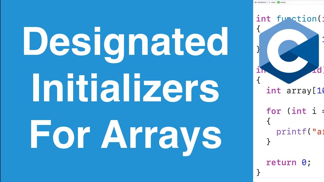 Designated Initializers For Arrays C Programming Tutorial Youtube