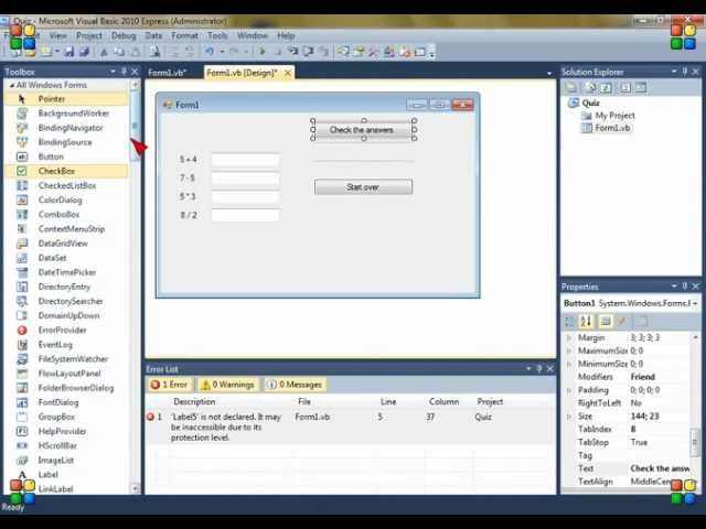 Visual Basic 2010 Message Box Tutorial
