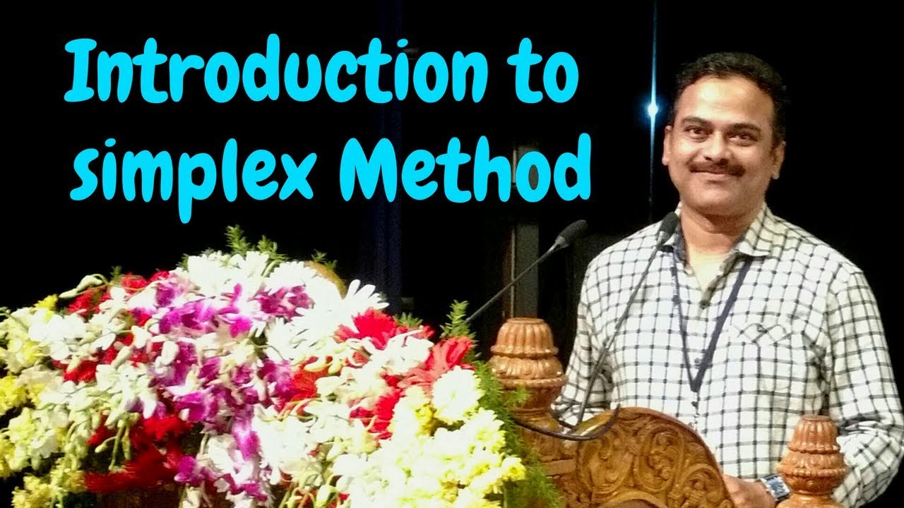 Introduction To Simplex Method Youtube