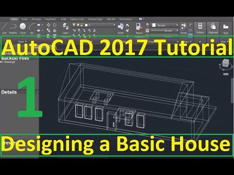 Beginner Tutorial 1 Autocad 2017 Designing A Basic House Youtube