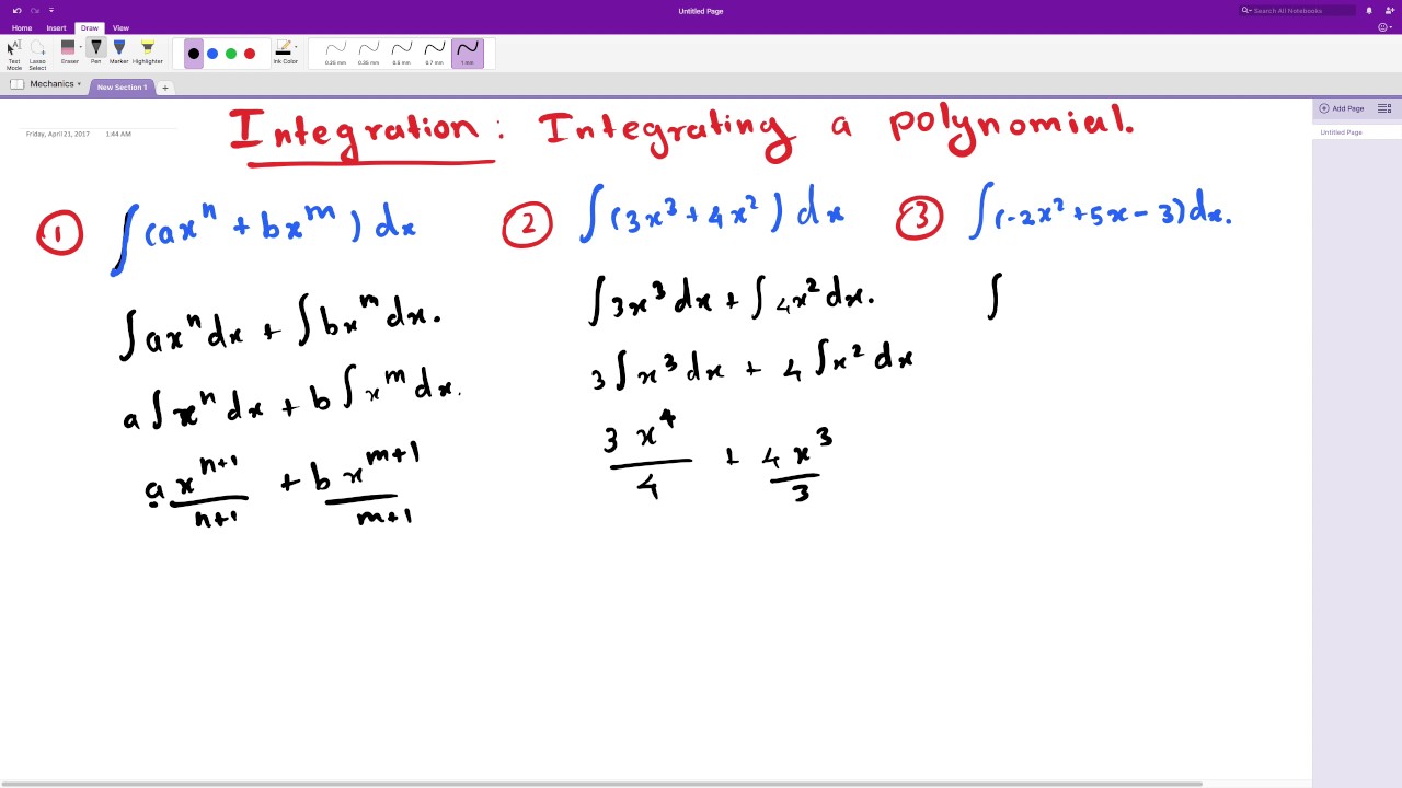 Integrating Polynomial Integral Calculus Youtube