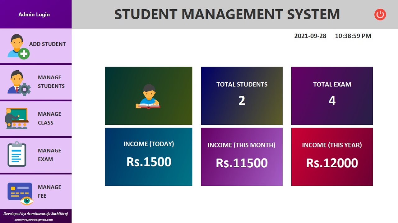 Student Management System Using Java Quick Overview Youtube