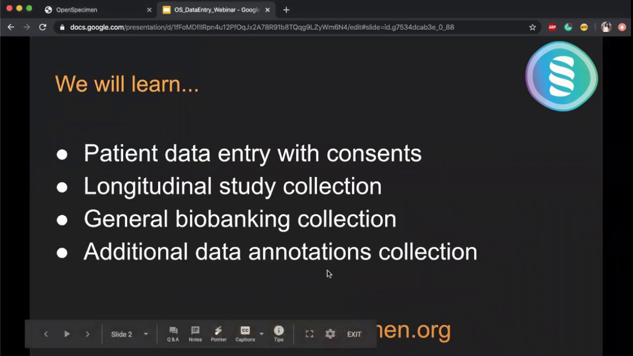 Openspecimen Training Biospecimen Data Entry Youtube