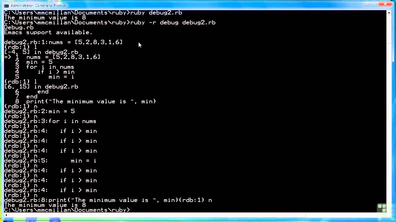 Ruby Programming Tutorial The Ruby Debugger Part 2 Youtube