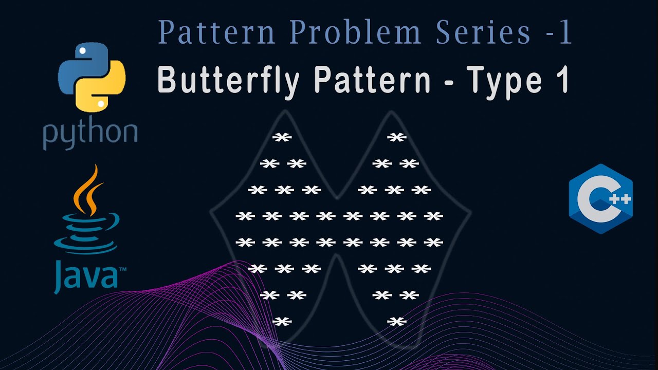 Butterfly Pattern With Double Joint Java C Python Detailed