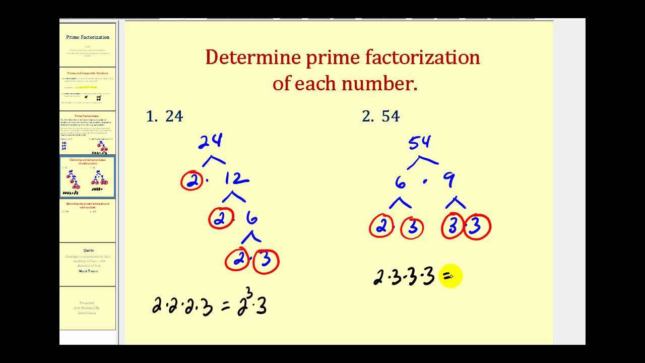 Prime Factorization Examples