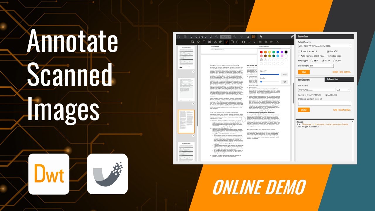 Annotating Scanned Images With Dynamsoft S Sdks Youtube