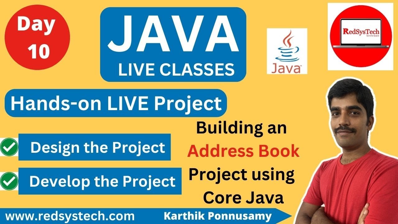 Java Live Session Design Develop The Address Book Project Using