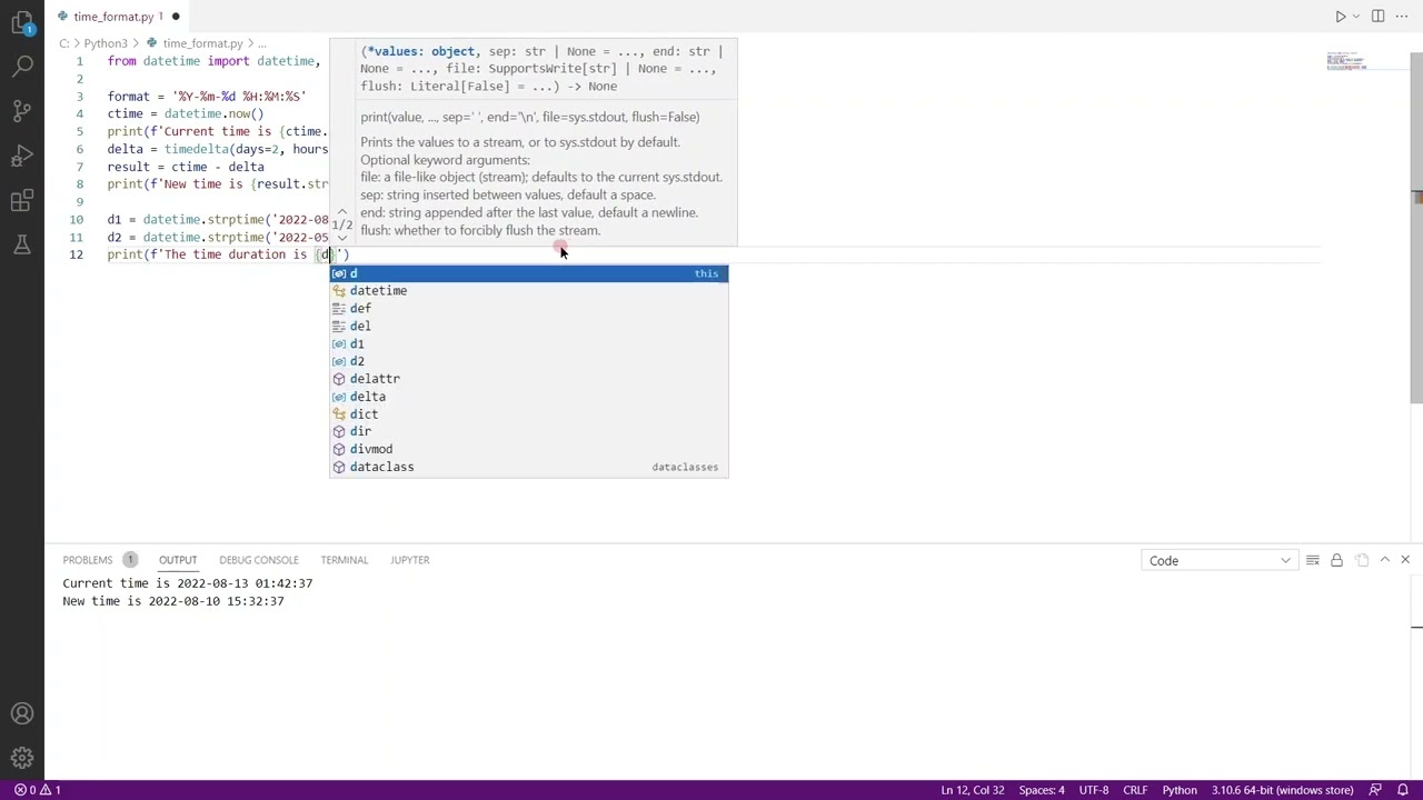Calculate Date And Time Using Python Youtube