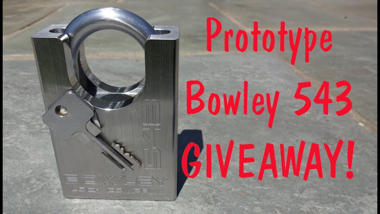 1269 Review Bowley 543 Padlock Prototype Giveaway Youtube