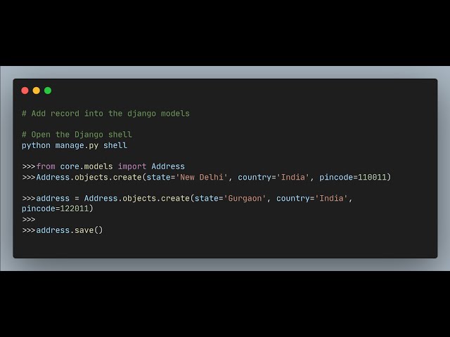 Working With Django Database In Shell Python Programming Tutorial