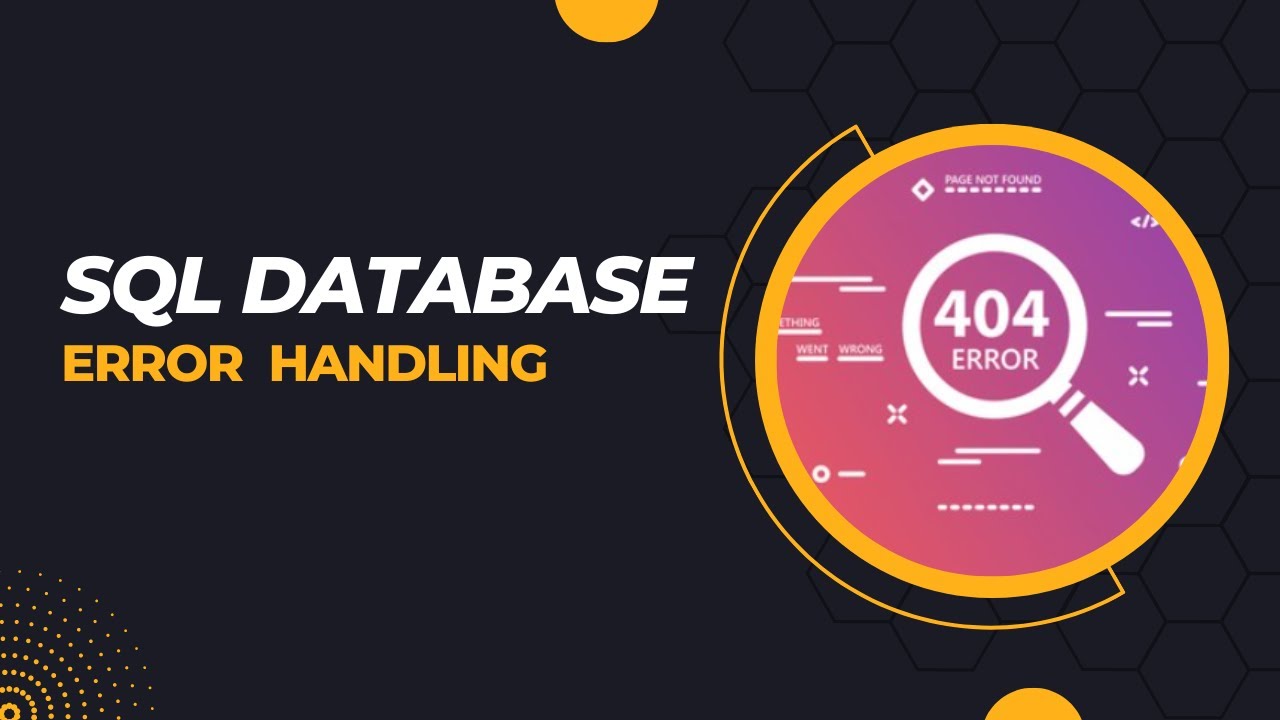 How To Implement Error Handling In Sql Server Youtube