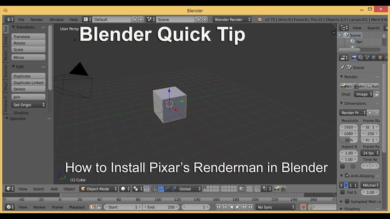 How To Blender Quick Tip How To Install Pixar S Renderman In Blender