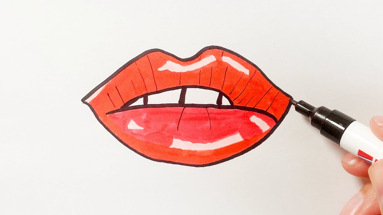 How To Draw Juicy Lips On Paper At Jade Donovan Blog