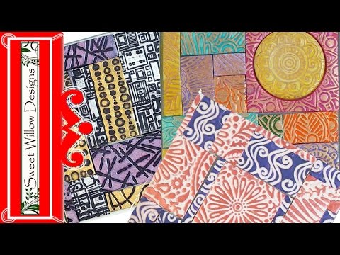 Polymer Clay Tutorial Mini Tile Mosaics Coartco Youtube