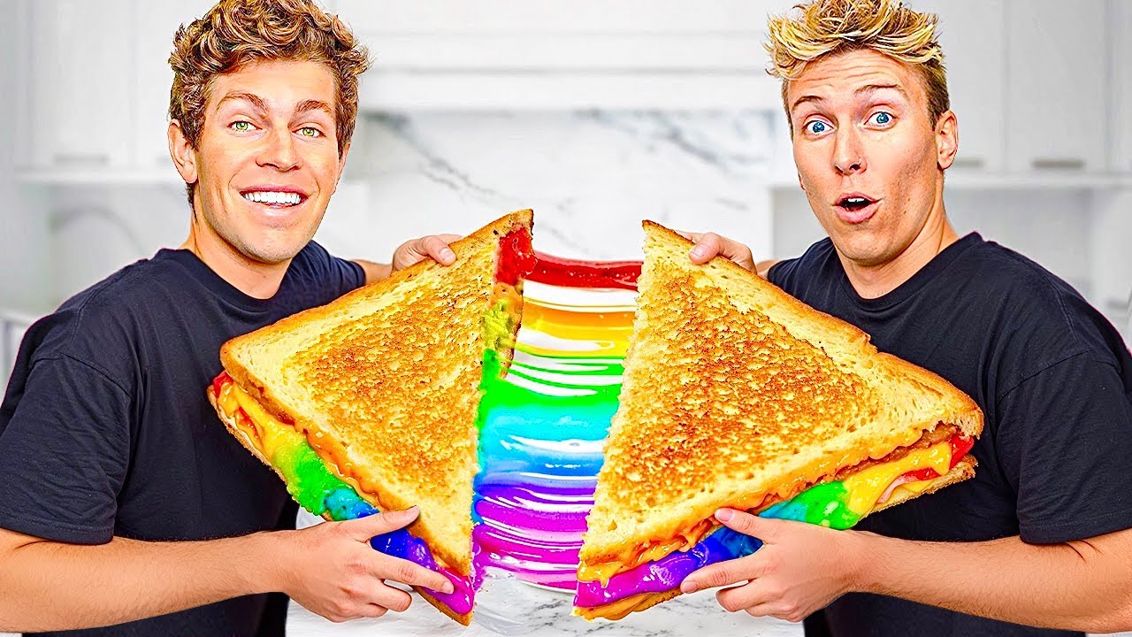 Eating Rainbow Food Challenge Youtube