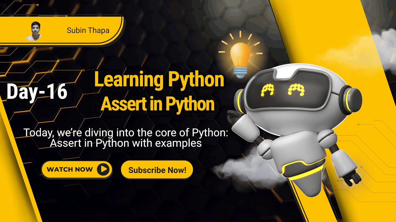 Day 16 Python Assert Statement Explained Learn Coding With Subin