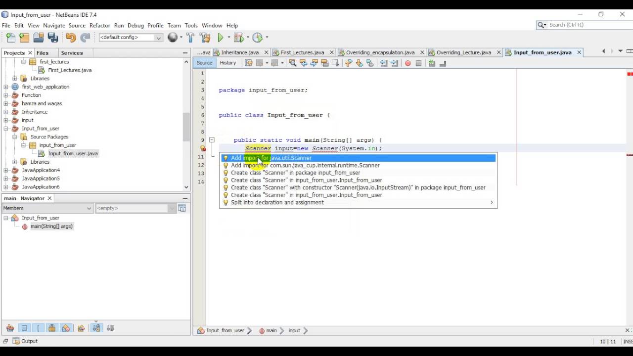 Getting User Input Using Java Youtube