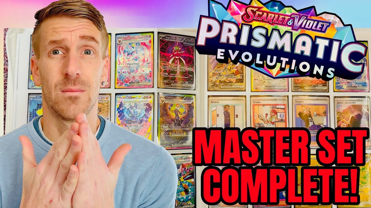 Finally I Finished The Prismatic Evolutions Pokemon Card Master Set