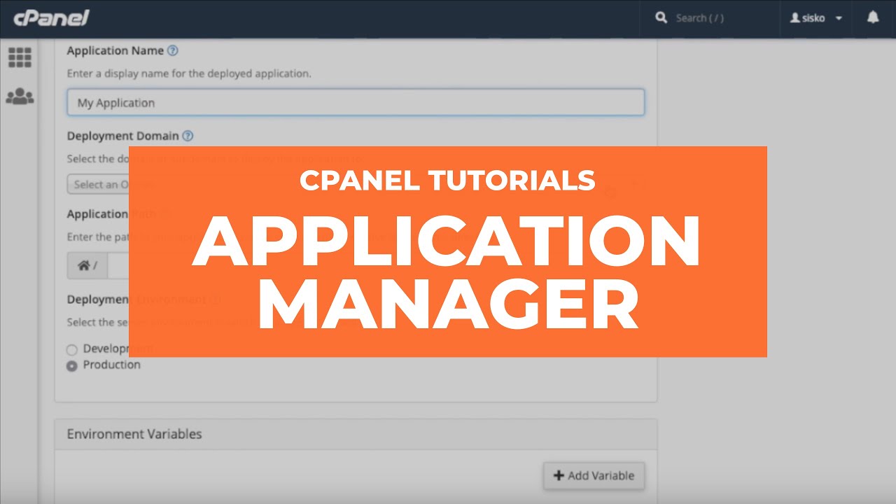 Cpanel Tutorials Application Manager Youtube