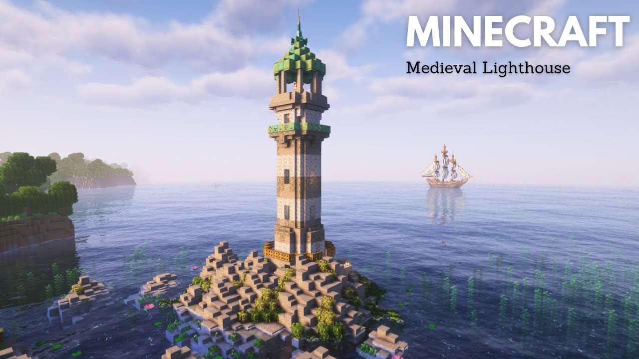 Minecraft How To Build A Small Medieval Lighthouse Minecraft