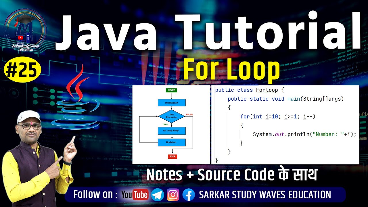 25 For Loop Java Programming Tutorial Java Looping Statement By