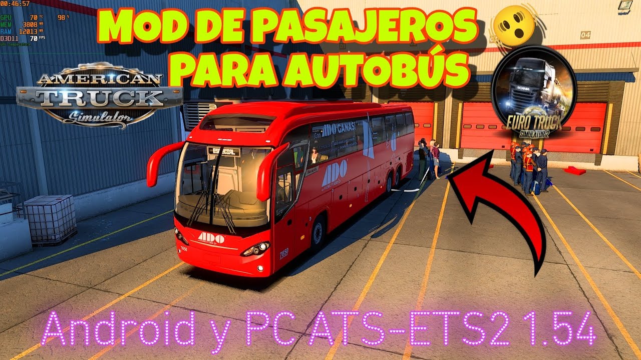 Mod De Pasajeros Para Autobús Ats 1 54 Y Ets2 1 54 Android Y Pc Youtube