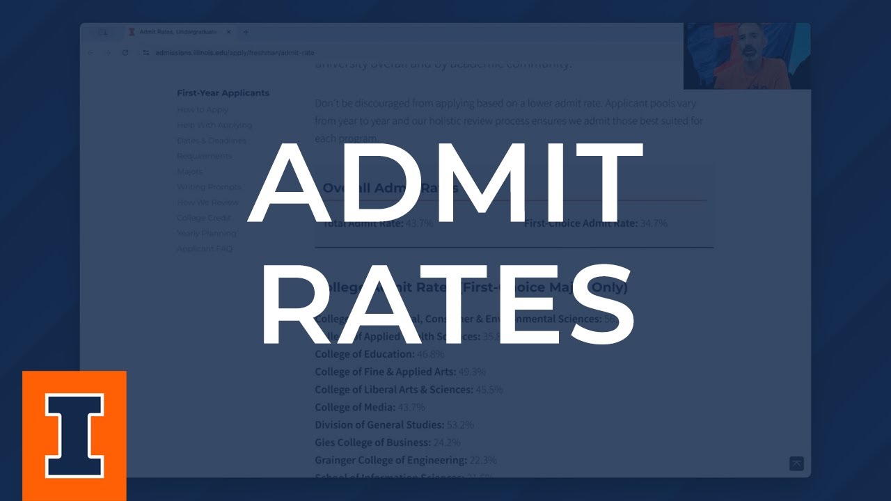 Illinois Admissions Guide First Year Admit Rates Youtube